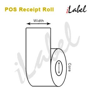 Thermal Pos Receipt (Cash Register) Roll-55gsm,80mm*40mm,0.5Inch Core ...